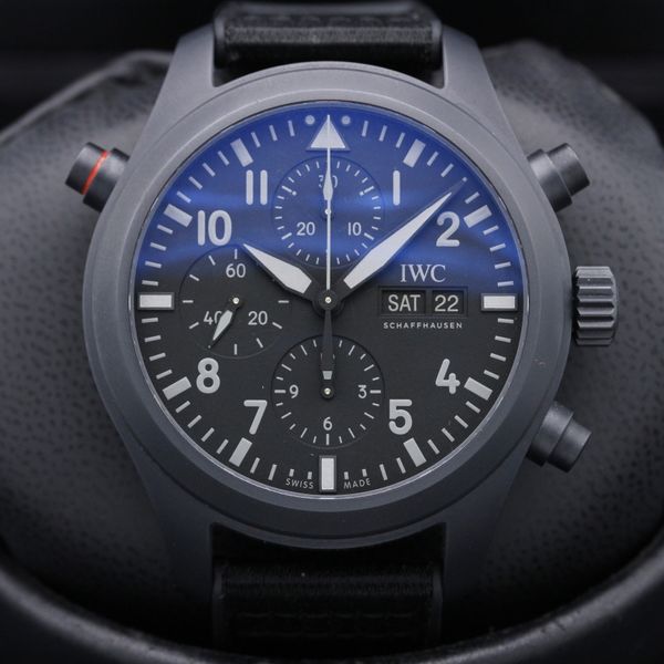 FSOT: IWC Pilot Double Chronograph - Ceratanium - Black Dial - IW371815 ...