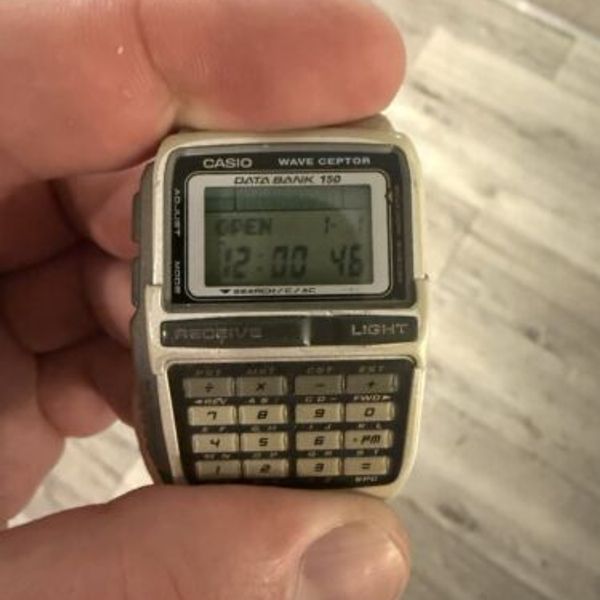 Vintage Menâ s Casio Databank 150 Calculator Watch Dbc-w150 Works ...