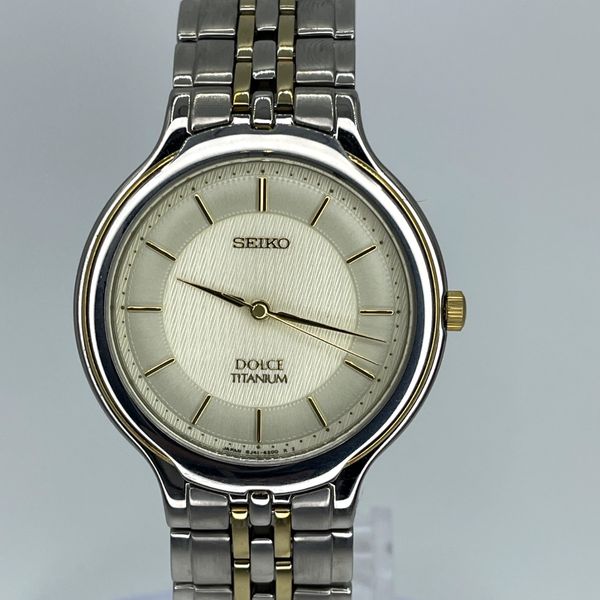 [Excellent] Seiko Dolce Titanium 8J41-6120 Gold Quartz Mens Watch Japan | WatchCharts Marketplace