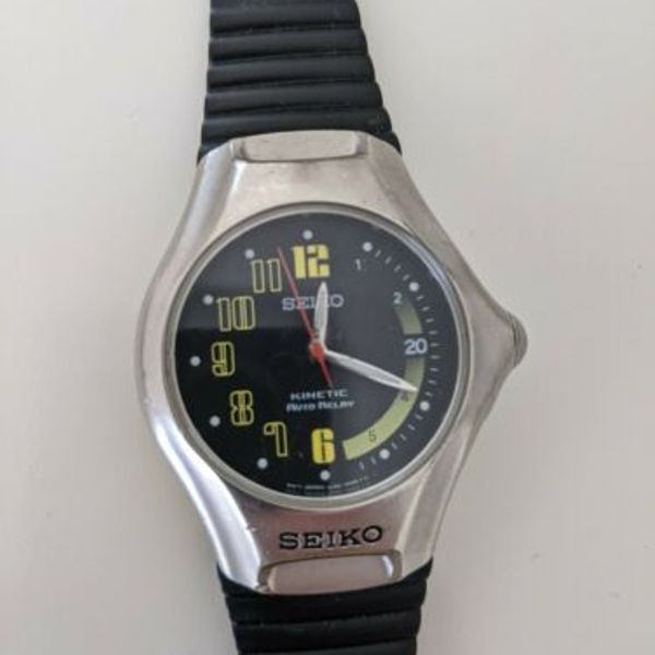 Mens Seiko Kinetic auto relay watch | WatchCharts
