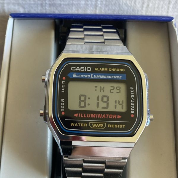 Casio A168W-1,Classic Digital Watch, Chronograph,Alarm,Day/Date, Illuminator NIB | WatchCharts ...