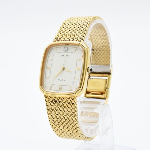 ã NEAR MINTã Seiko Dolce 5E31-5A90 Vintage Daimond Gold Quartz Mens Watch JAPAN | WatchCharts ...