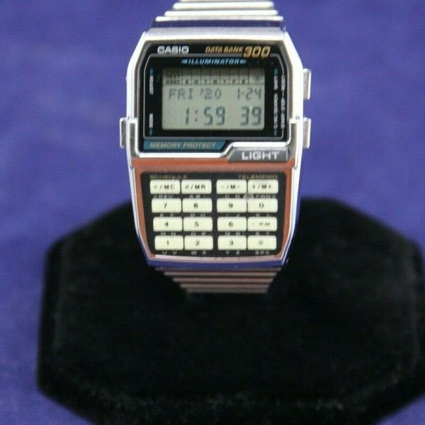 Vintage CASIO DBC-3000 (1478) Databank 300 Calculator 34mm case - F1 ...