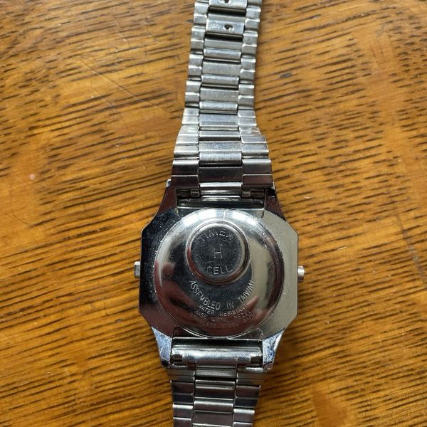 Vintage 1970s Timex LCD Men's Watch Like Casio LED Watch, Steel Case ...