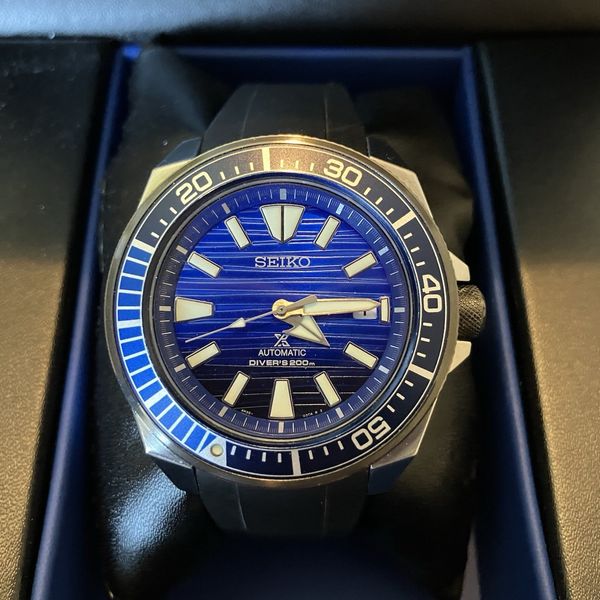 Seiko Auto Prospex Samurai SPECIAL EDITION Save the Ocean Blue Whale SRPC93K1 | WatchCharts ...