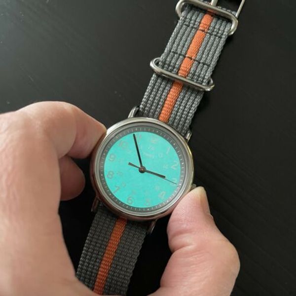 Timex Weekender 40mm Indiglo Gray Quartz Watch T2N649 Extra Nylon ...