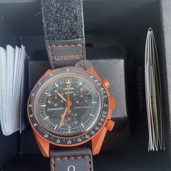 Swatch x Omega Moonswatch Mission To Earth LAVA Watch with Box ...