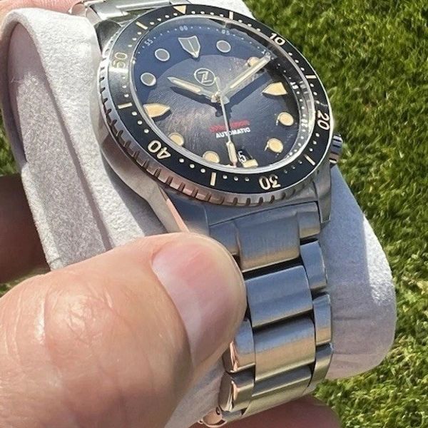 Zelos Mako V3 40mm Stainless Steel Diver Watch Vintage Black, 200m ...