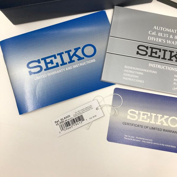 Seiko SLA025 limited Edition Prospex Diver 300m Hi-Beat 8L55 00D0 1500 ...