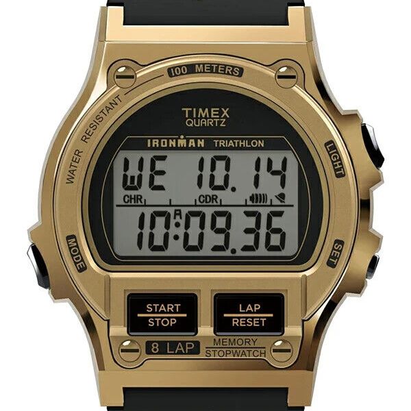 Timex IRONMAN METAL GOLD TW5M66600 Japan Exclusive Limited Model 8-LAP ...