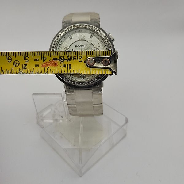 Vintage Fossil Translucent Women's Chronograph Date Watch CH2485 6.75 ...