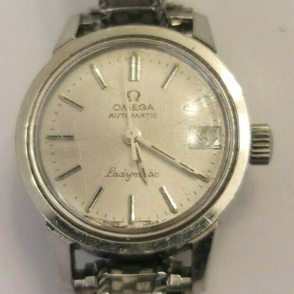 Vintage Omega 683 Automatic Date Swiss 17j Ladies Watch to fix (stem ...