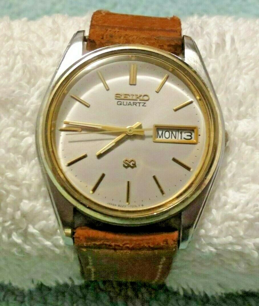 Vintage SEIKO SQ Analog Quartz 8223 7189 Men's Watch Day Date Water Resistant | WatchCharts ...