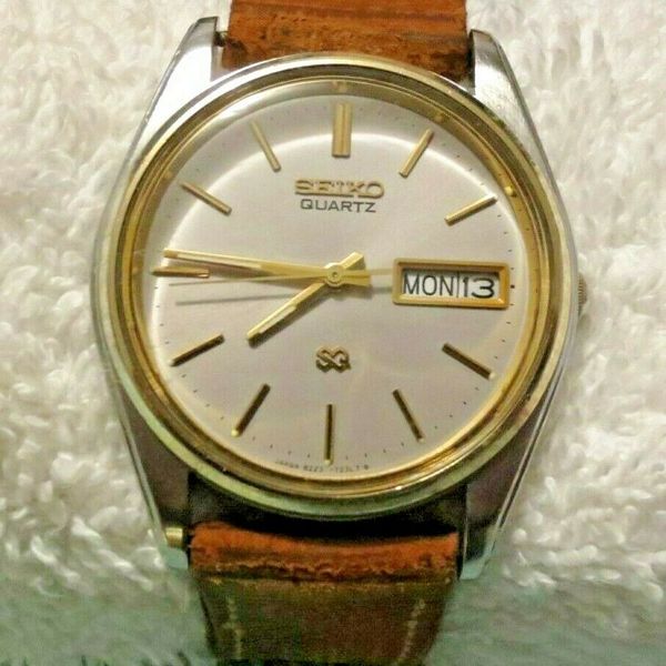 Vintage SEIKO SQ Analog Quartz 8223 7189 Men's Watch Day Date Water ...