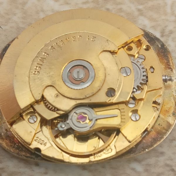 Vintage Rotary ETA CAL 2824 AUTO DATE 21 Jewel WRIST WATCH MOVEMENT ...