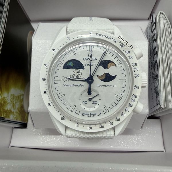 New Swatch x Omega Mission To Earth Phase Moonshine Gold Cold Moon ...