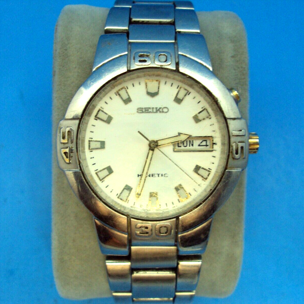 VINTAGE SEIKO KINETIC 5M43-OE90--DAY/DATE--RUNS BUT STOPS | WatchCharts ...