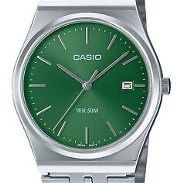 Casio Standard Analog Green Dial Dress Quartz Unisex Watch MTP-B145D ...