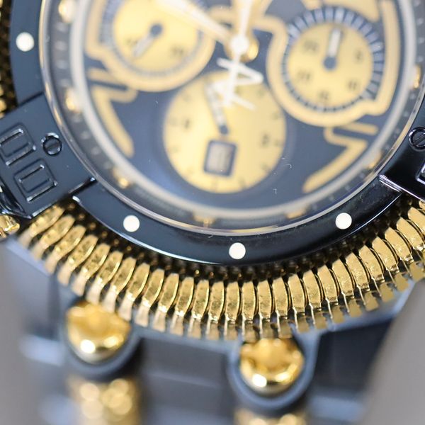 INVICTA King Python Men 50.0mm Stainless Steel Gold + Dark Blue Gold ...