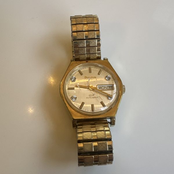 Bulova Sea King Automatic N2 Day/Date 32mm Wristwatch, Gold Plated ...