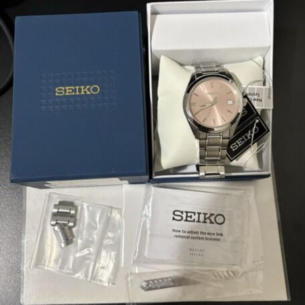 Seiko SUR523P1 â Salmon Pink Sunburst dial â Mint condition ...