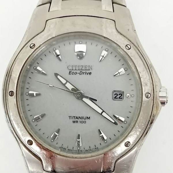 CITIZEN Eco-Drive Titanium WR100 Men's Wristwatch Date Indicator ...