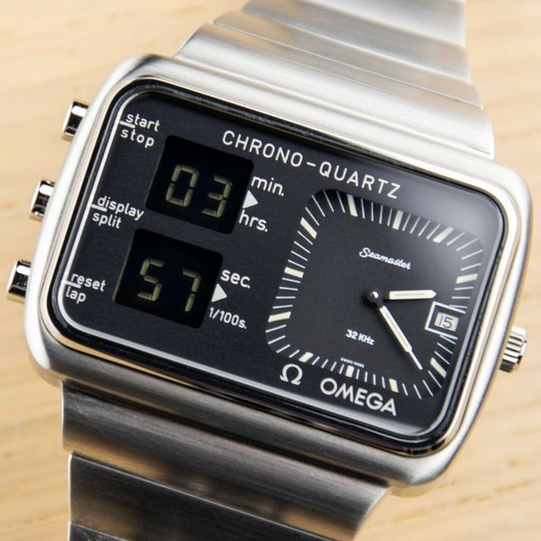 OMEGA CHRONO-QUARTZ - LCD - ALBATROS MONTREAL OLYMPIC - VINTAGE ...