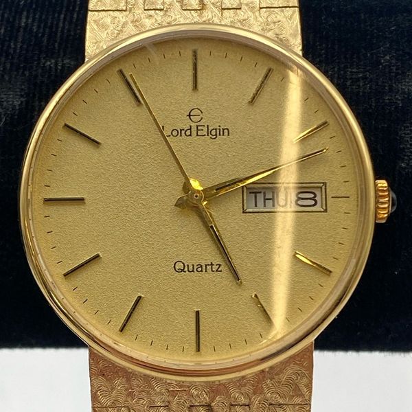 Lord Elgin Mens Gold Tone Quartz Analog Dial Formal Wristwatch | WatchCharts Marketplace