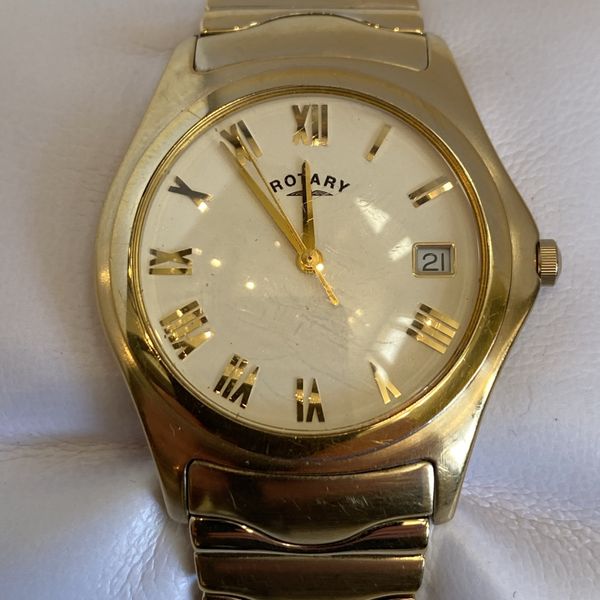 Rotary Swiss Made Quartz Menâ s Watch Boxed Gold Color | WatchCharts ...