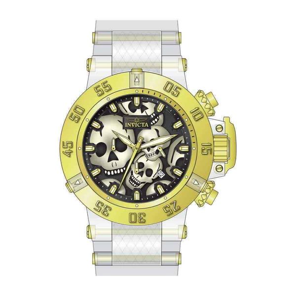 Invicta Subaqua Zager Exclusive Chronograph Quartz Black Dial Skull Men ...