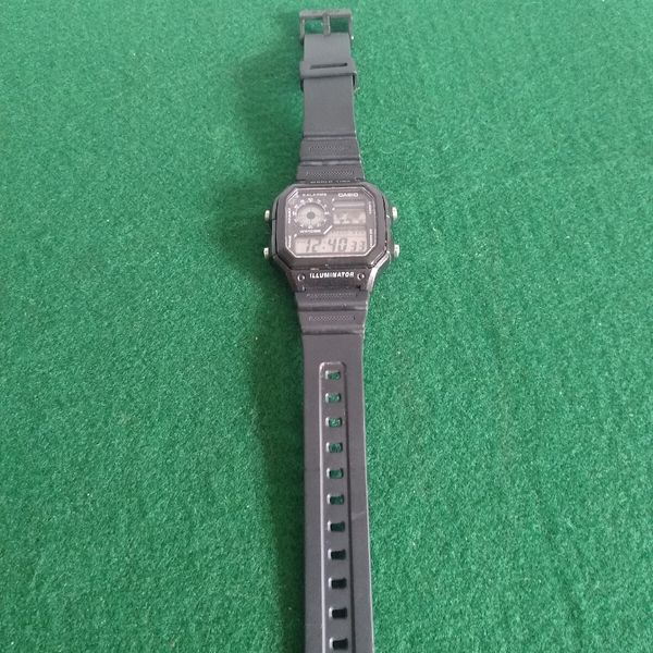 Mens Casio Illuminator 3299 World Time Black Resin Digital Watch AE ...