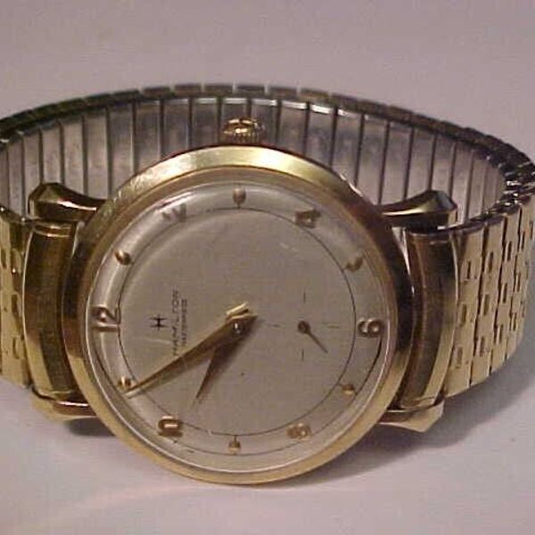 Men's Vintage Working HAMILTON MASTERPIECE 10K Gold Manual Wind ...