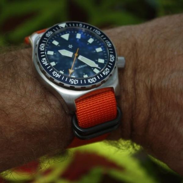 SOLD Halios BLUERING brushed BLUE DIAL/ BLUE BEZEL***** 093/100 Getting ...