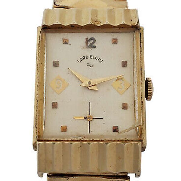 Lord Elgin Vintage 1960s Modernist American Made 21J GF Mens Watch to ...