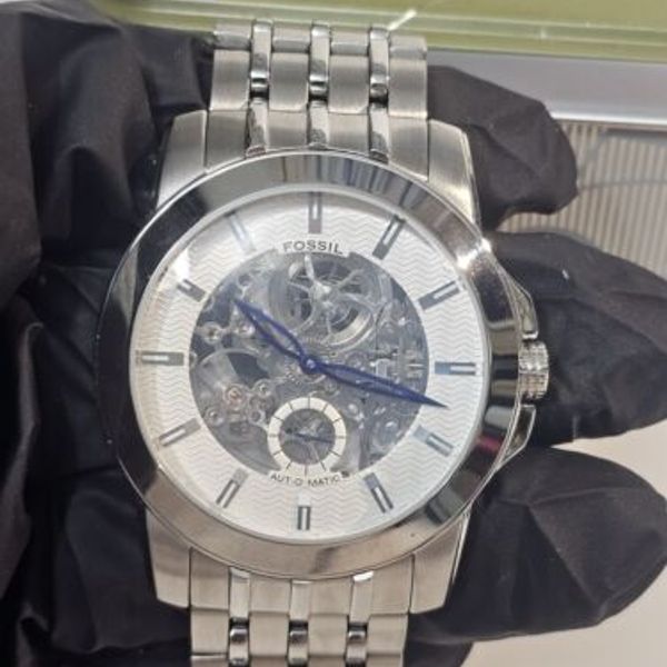 Fossil skeleton Automatic men's stainless steel watch ME-1028 Working ...