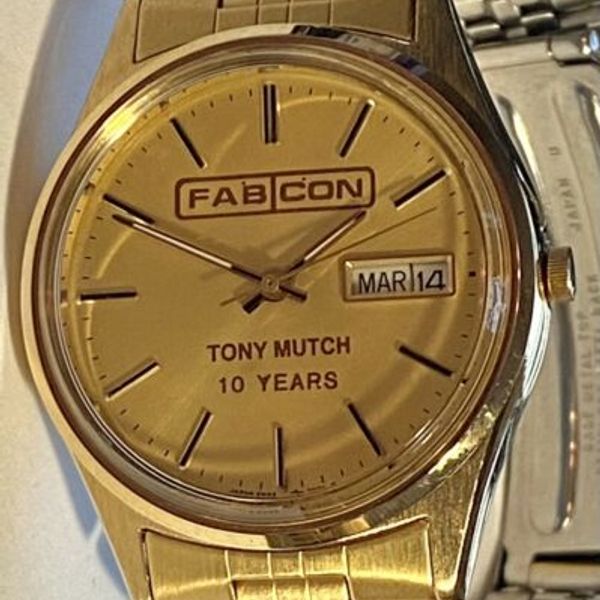 Seiko Mens Quartz Gold Tone Watch With Company Logo 5H23-7009 | WatchCharts