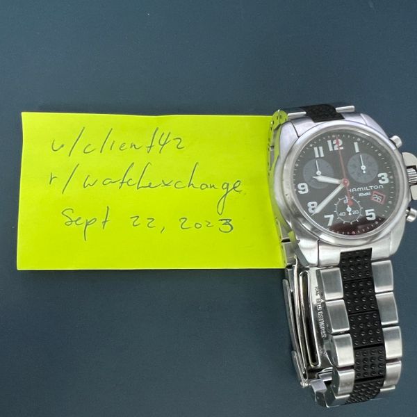 [WTS] Hamilton Khaki 6303 Field Quartz Chronograph Crown Guard Midsize ...
