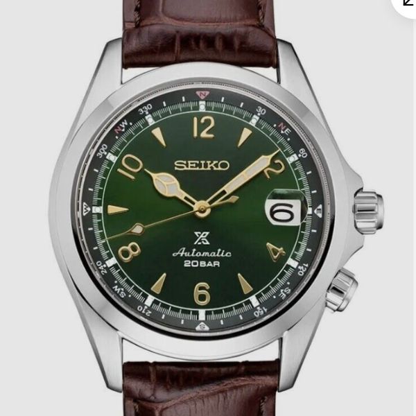 2026 SEIKO PROSPEX SPB121 ALPINIST GREEN DIAL W LEATHER STRAP AUTOMATIC ...