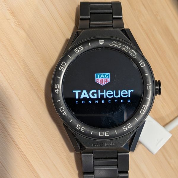 Tag Heuer Connected Black Titanium Rechargeable Men's Watch SBF8A8013 ...