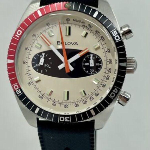Gents BULOVA 98A252 Archives Series Chronograph SURFBOARD Watch, Box ...