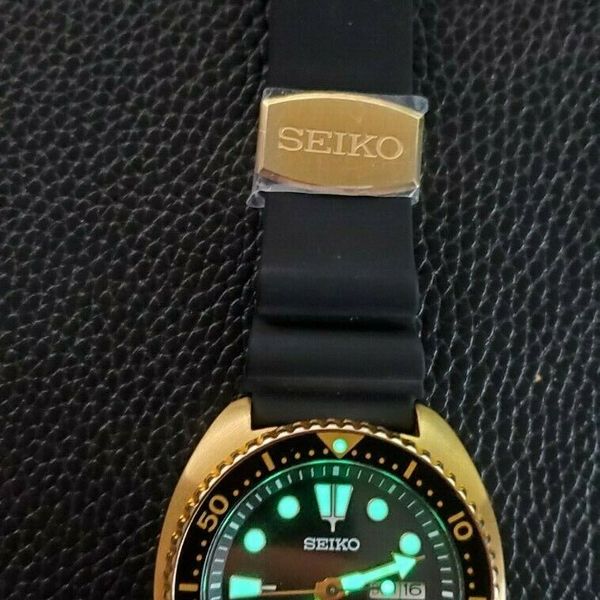 Seiko Prospex Men's Black Watch - SRPC44 gold turtle automatic diver ...