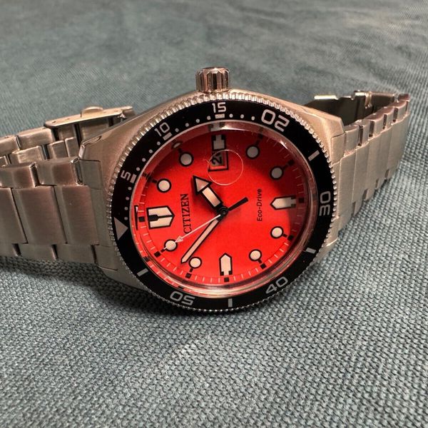 Citizen Watch - Eco-Drive - Japanese Quartz Movement - Orange Dial ...