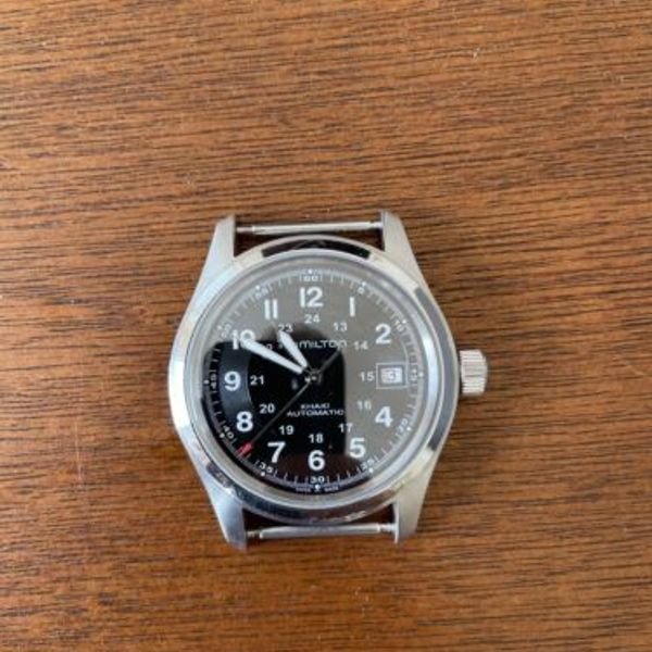 Hamilton Khaki Field Men's Black Watch No Band Used H704450 | WatchCharts