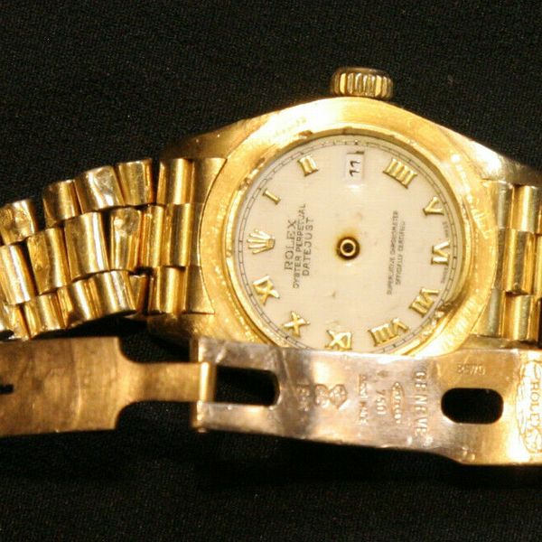 68.9g 18k Gold Rolex Ladies Datejust 69178 8570 For Scrap or Parts 1995 ...