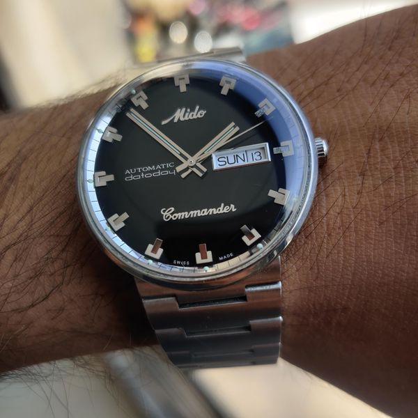 [WTS] MIDO COMMANDER OCEAN STAR DATODAY 8425 BLACK Day Date Mens ...
