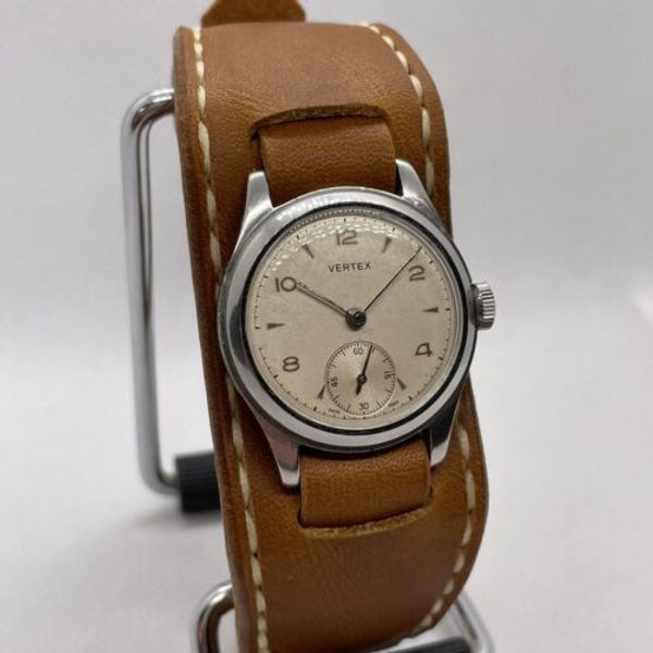 Custom Made Full Grain Leather Trench Bund Cuff Military Watch Strap ...