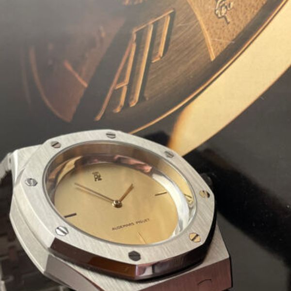 AUDEMARS PIGUET MOVEMENT CAL 2090 & GOLD COLOR DIAL STEEL CASE SAPPHIRE ...
