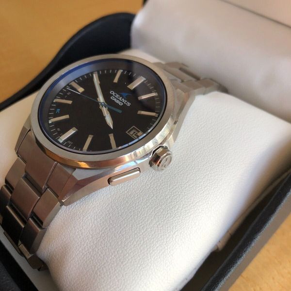 CASIO OCEANUS OCW-T200S-1AJF Blue Dial Solar Radio Bluetooth Watch ...