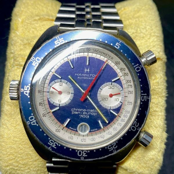 Vintage 1970's Hamilton Automatic Chrono-Matic Pan Europ 703 - Cal 11 ...