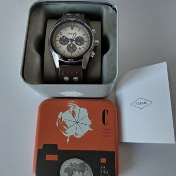 New FOSSIL Mens Watch Coachman Chronograph Brown | WatchCharts Marketplace